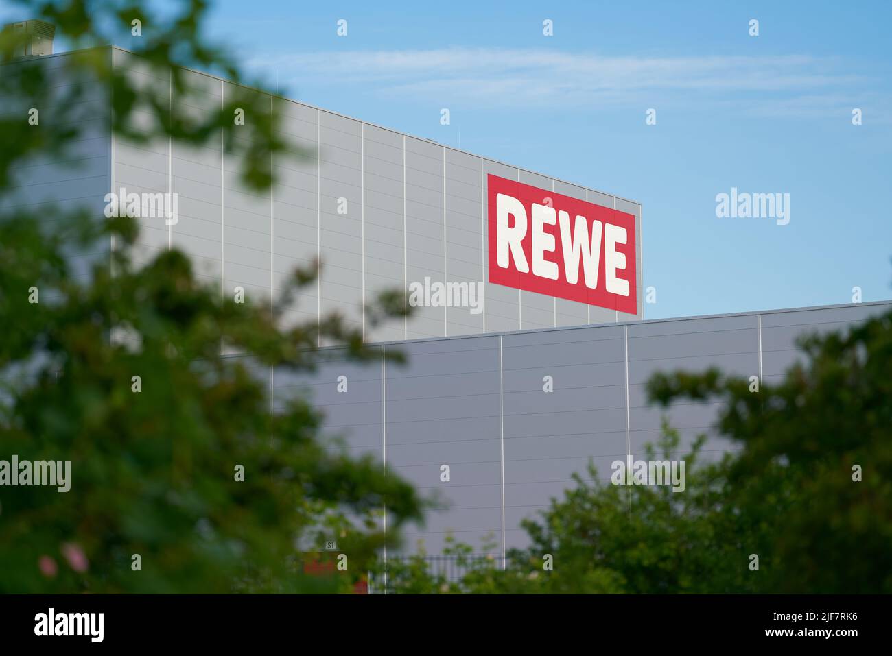 new central warehouse of the German food retailer Rewe in the ...