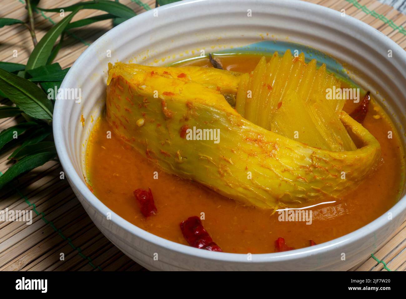 Southern Thai Gaeng Som - Red Tilapia fish soup with papaya, spicy ...