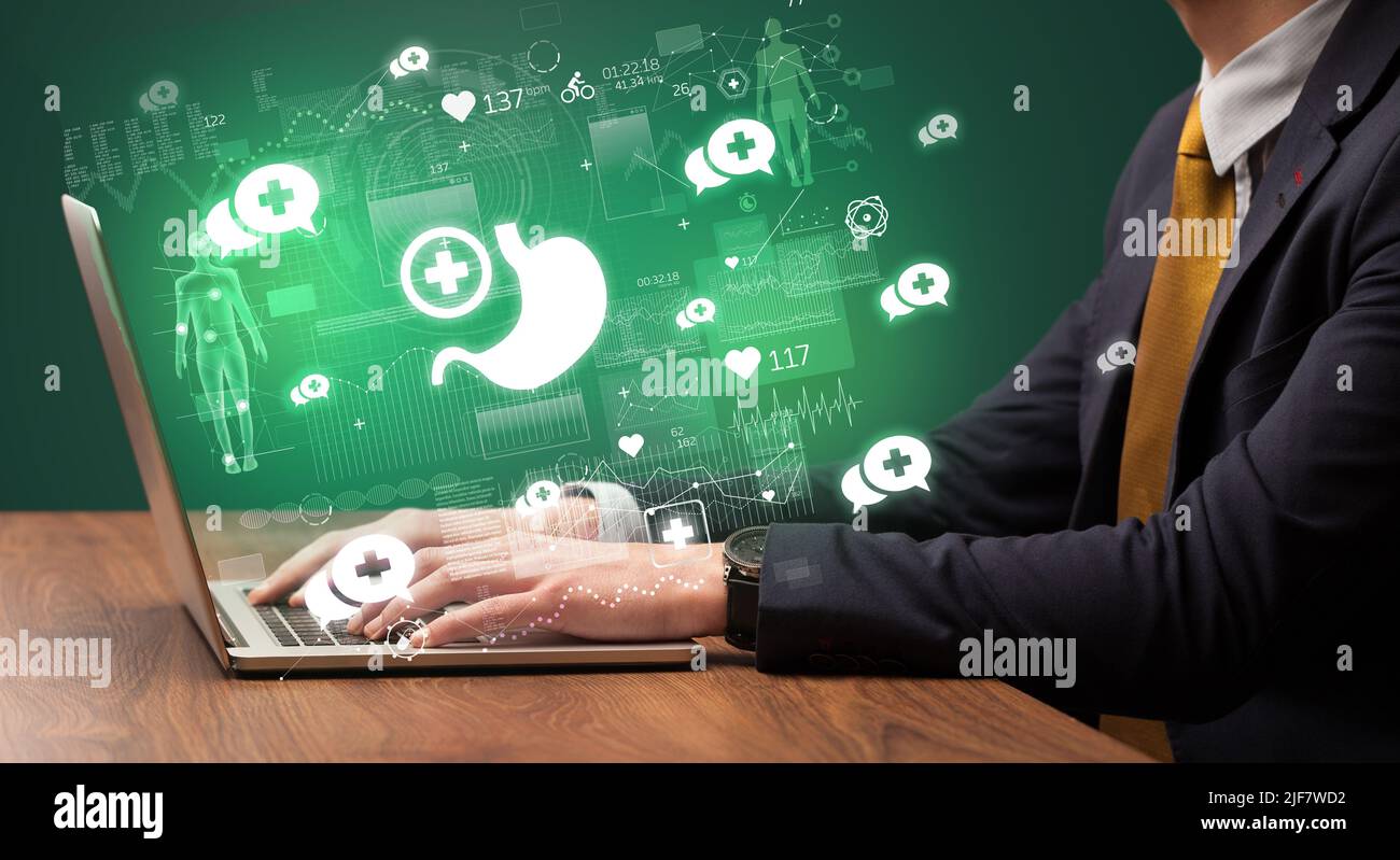 hand browsing on the internet for medical issues Stock Photo - Alamy