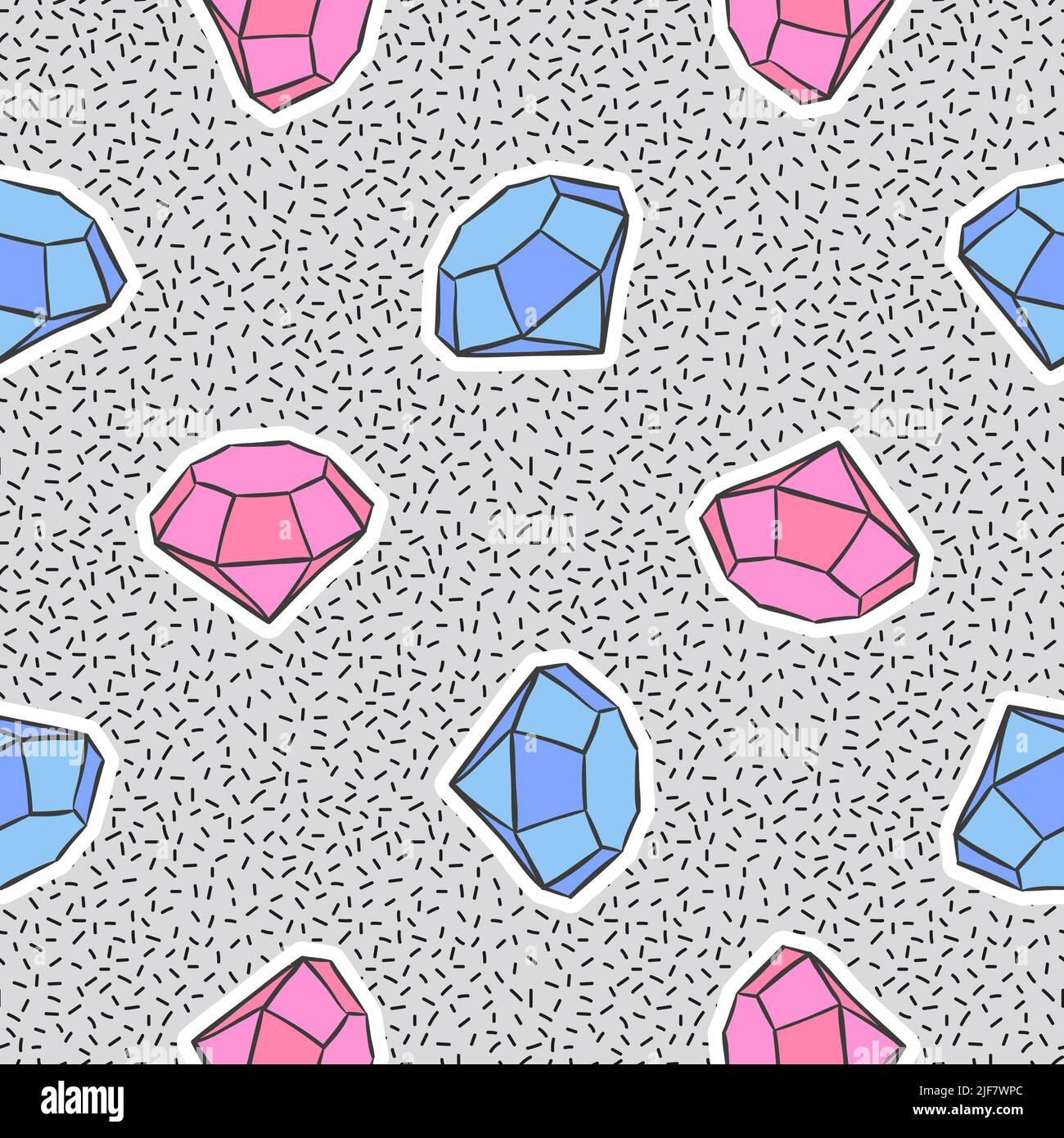 Seamless diamonds pattern in retro style. Vector jewel background Stock ...