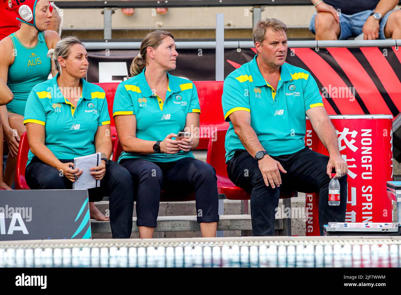 BUDAPEST, HUNGARY - JUNE 30: Coach Taryn Woods of Australia, Head coach ...