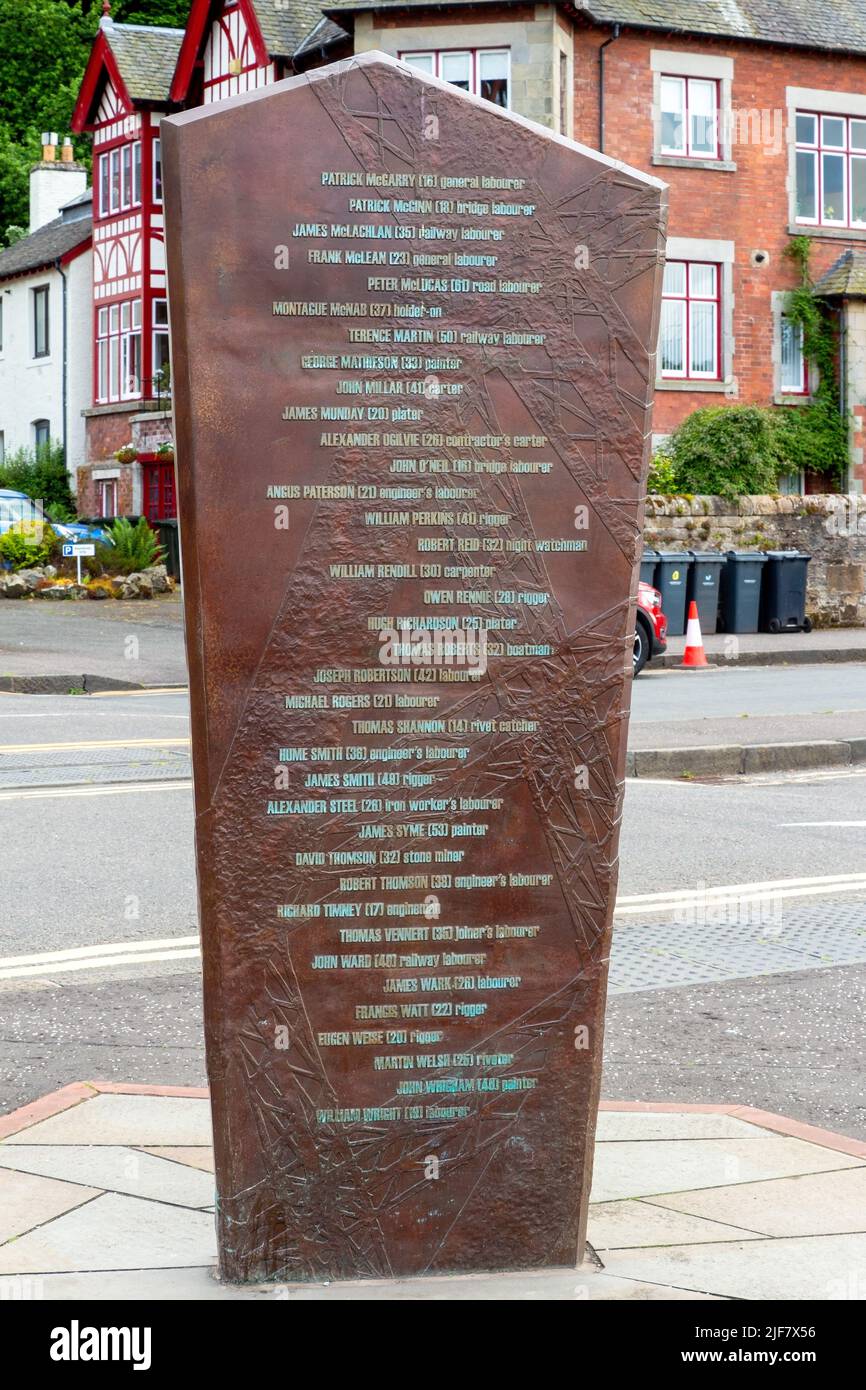 Forth Bridge Memorial for all the men and boys who died during the ...
