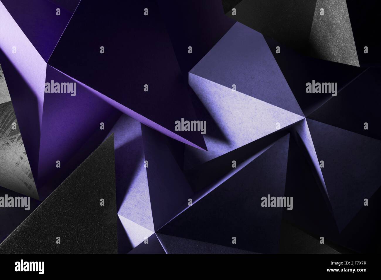 Abstract, paper folded in geometric shapes, 3d illustration Stock Photo ...