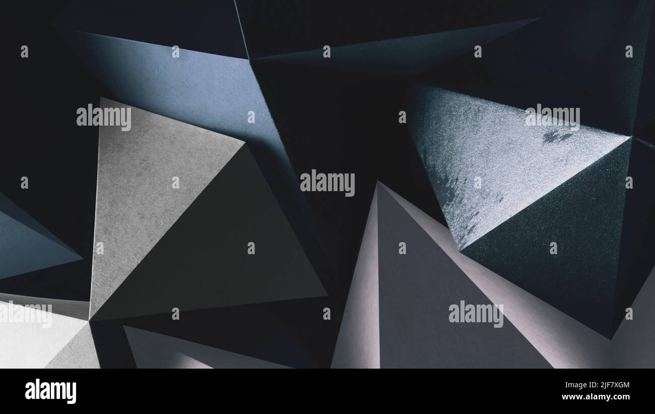 Abstract, paper folded in geometric shapes, 3d illustration Stock Photo ...