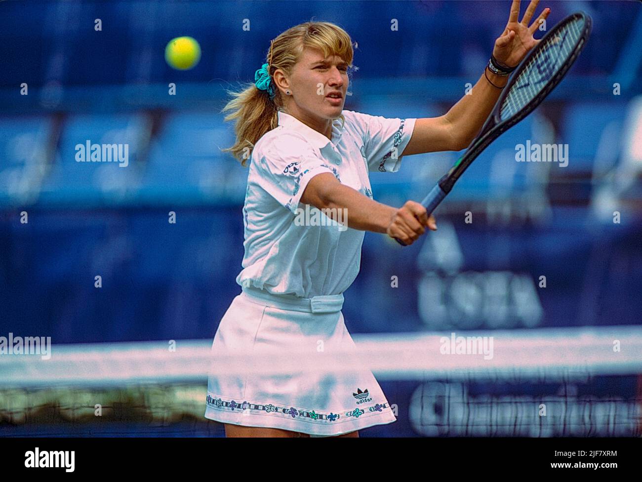 Steffi Graf (GER) competing at the 1989 US Open Tennis Stock Photo - Alamy