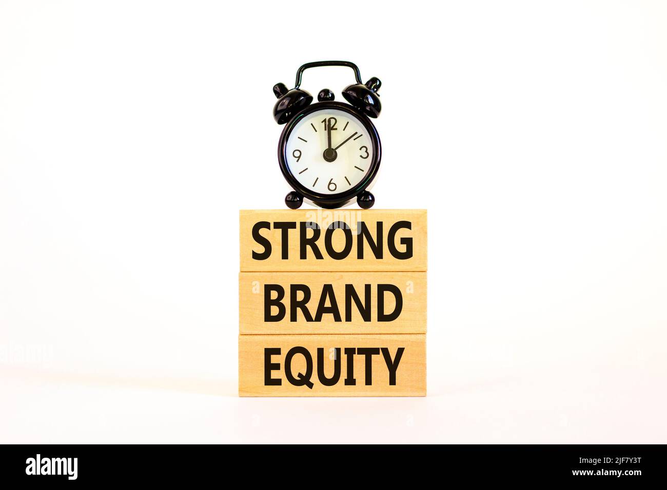 Strong brand equity symbol. Concept words Strong brand equity on wooden ...