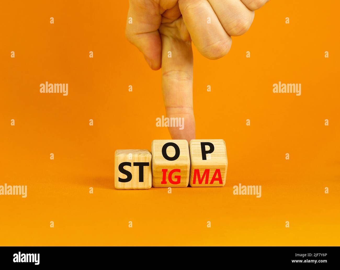 Stop stigma symbol. Concept words Stop stigma on wooden cubes ...