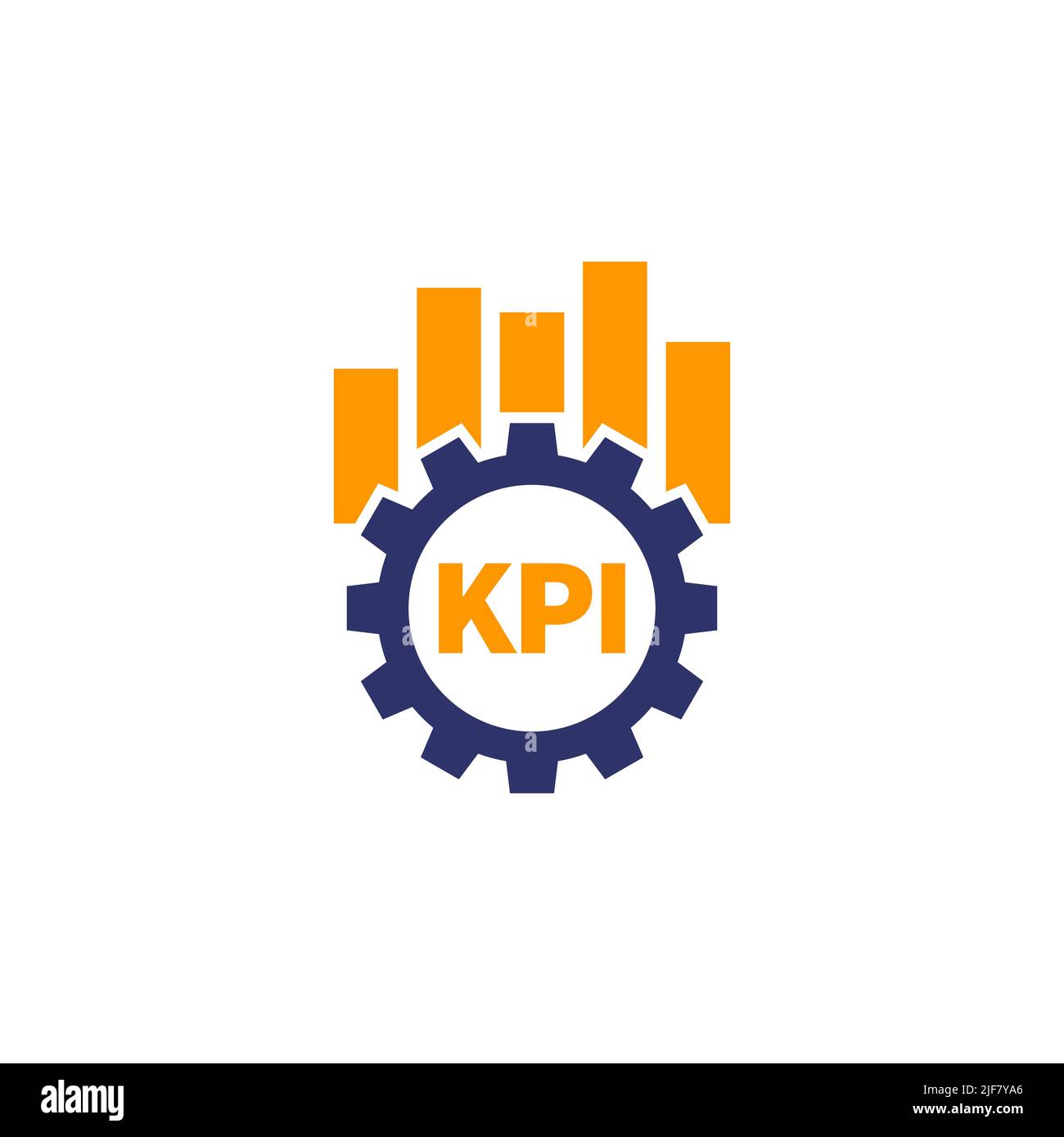 KPI Key Performance Indicator icon with graph Stock Vector Image & Art ...