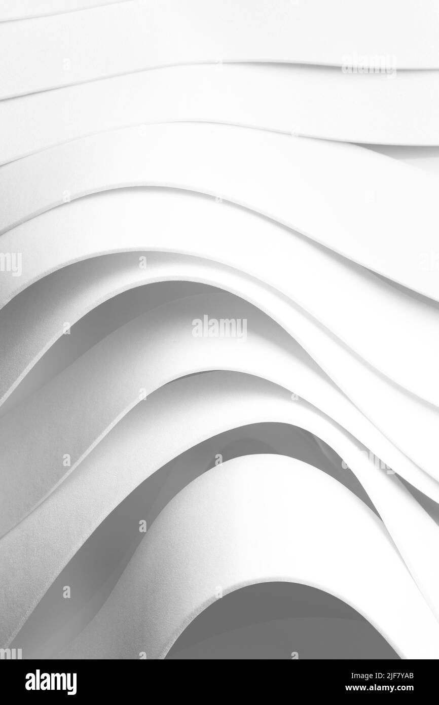 Abstract composition made of curved elements, 3d illustration Stock ...