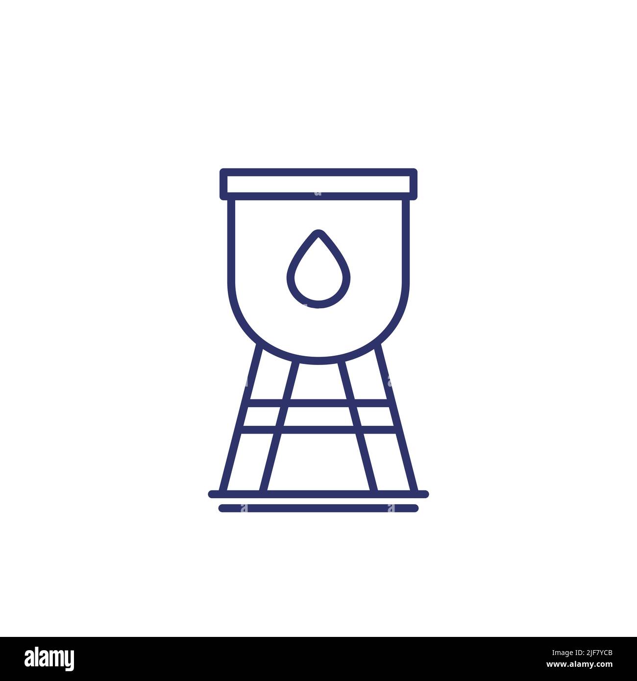water tower, tank line icon on white Stock Vector Image & Art - Alamy
