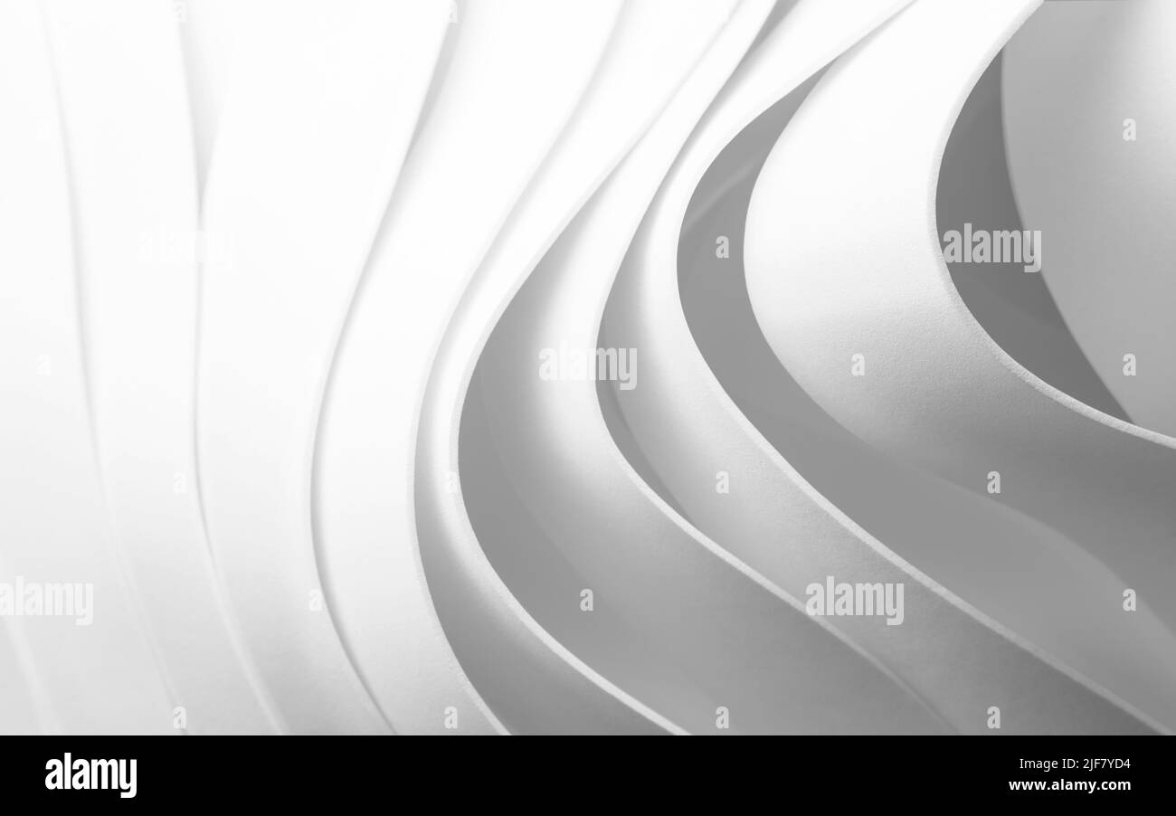 Abstract composition made of curved elements, 3d illustration Stock ...