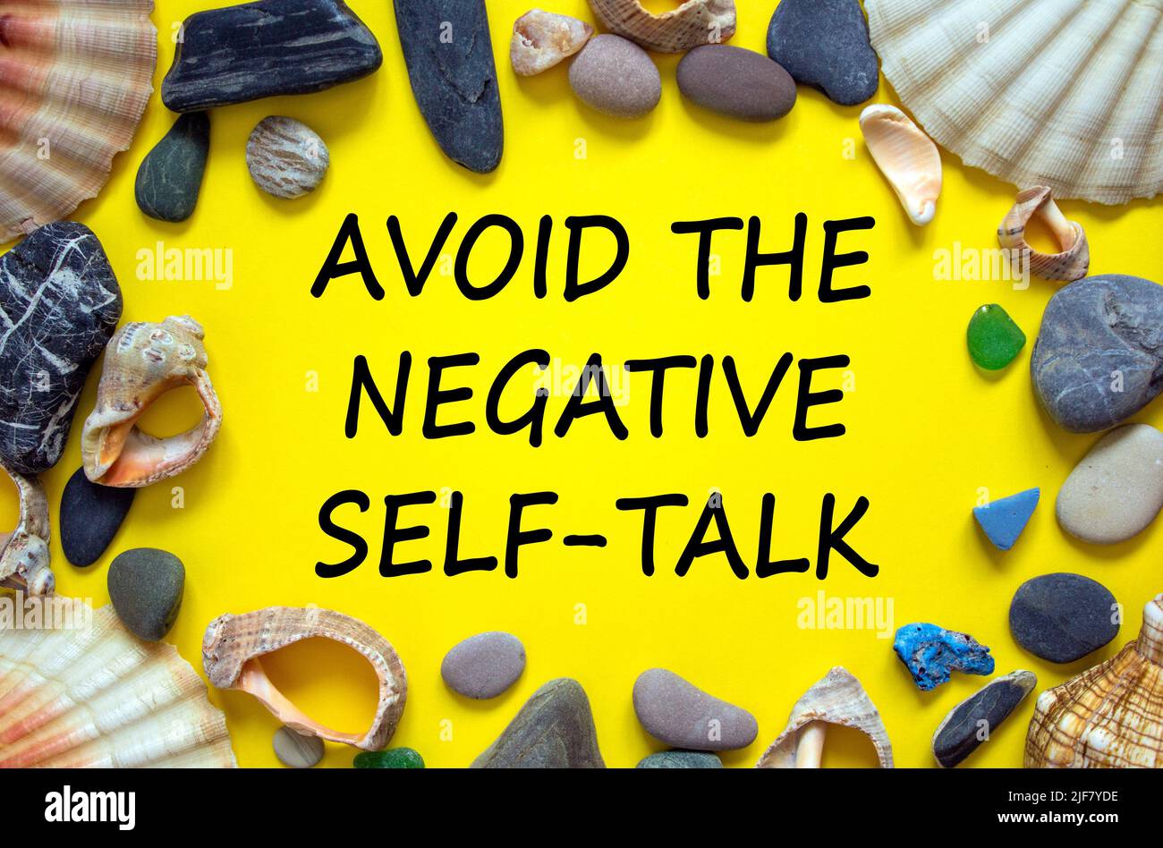 Avoid negative self-talk symbol. Concept words Avoid the negative self ...