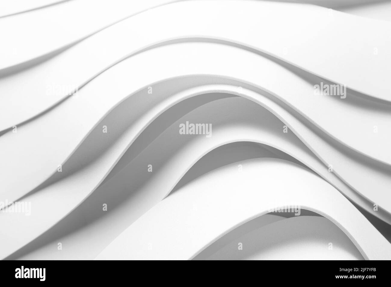 Abstract composition made of curved elements, 3d illustration Stock ...