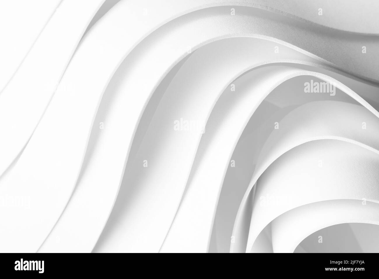 Geometric composition made of curved elements, 3d illustration Stock ...