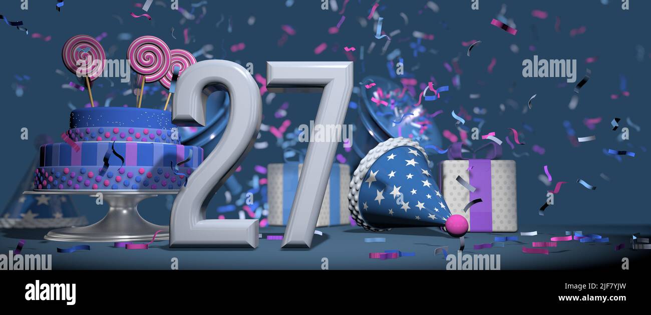 27 birthday cake hi-res stock photography and images - Alamy