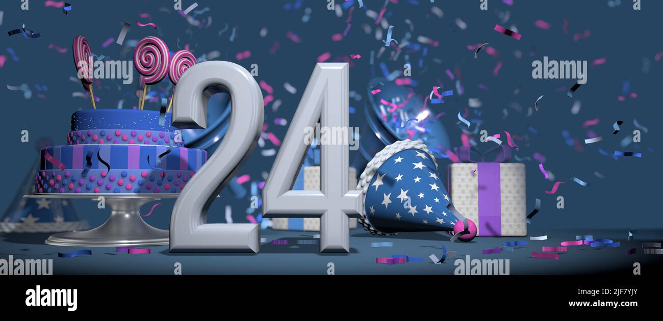3d number 24 hi-res stock photography and images - Alamy