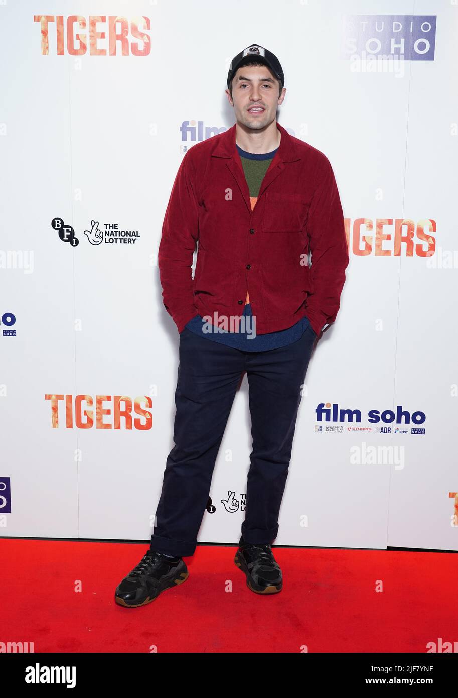 Phil Dunster seen arriving at the UK premiere of Tigers at the Curzon ...