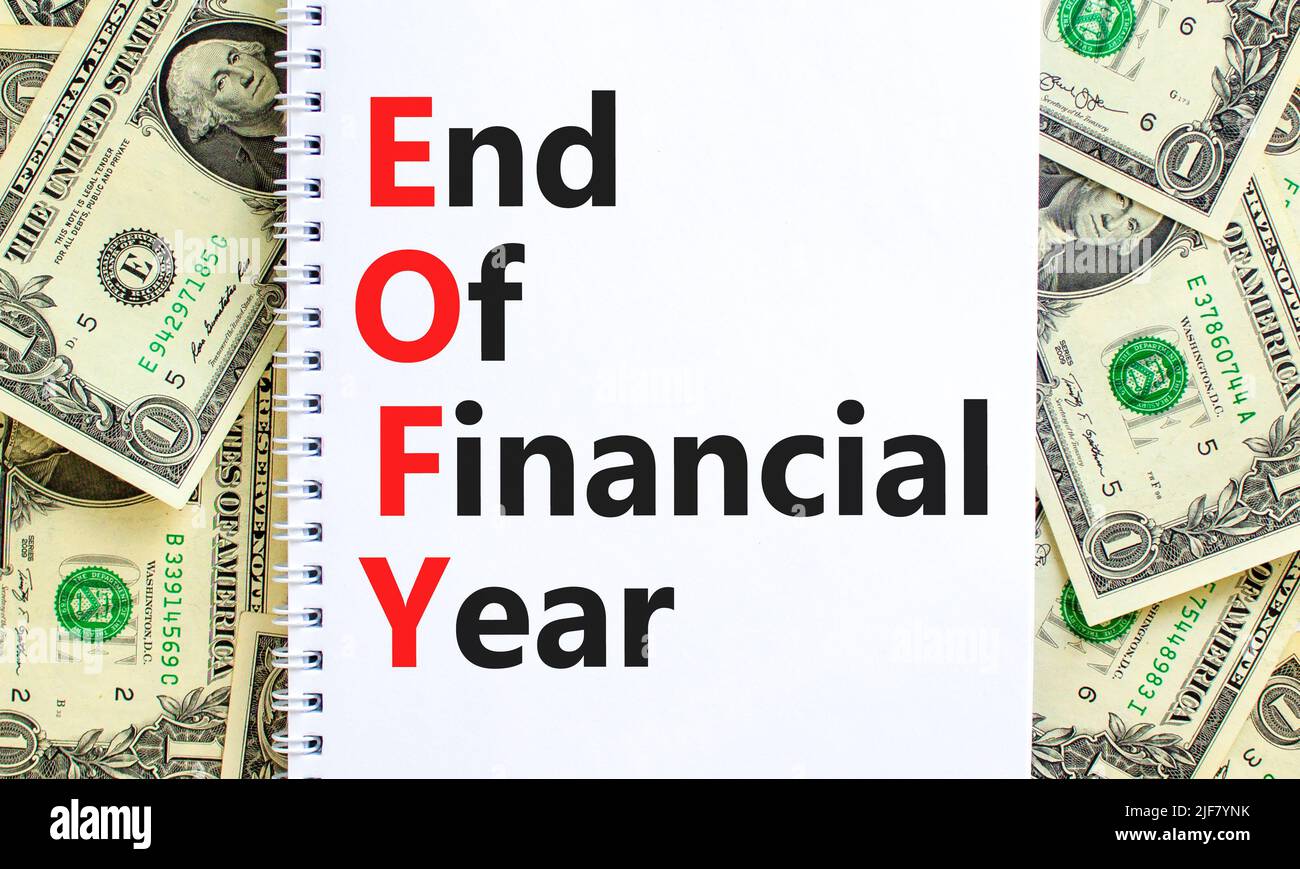 EOFY end of financial year symbol. Concept words EOFY end of financial ...