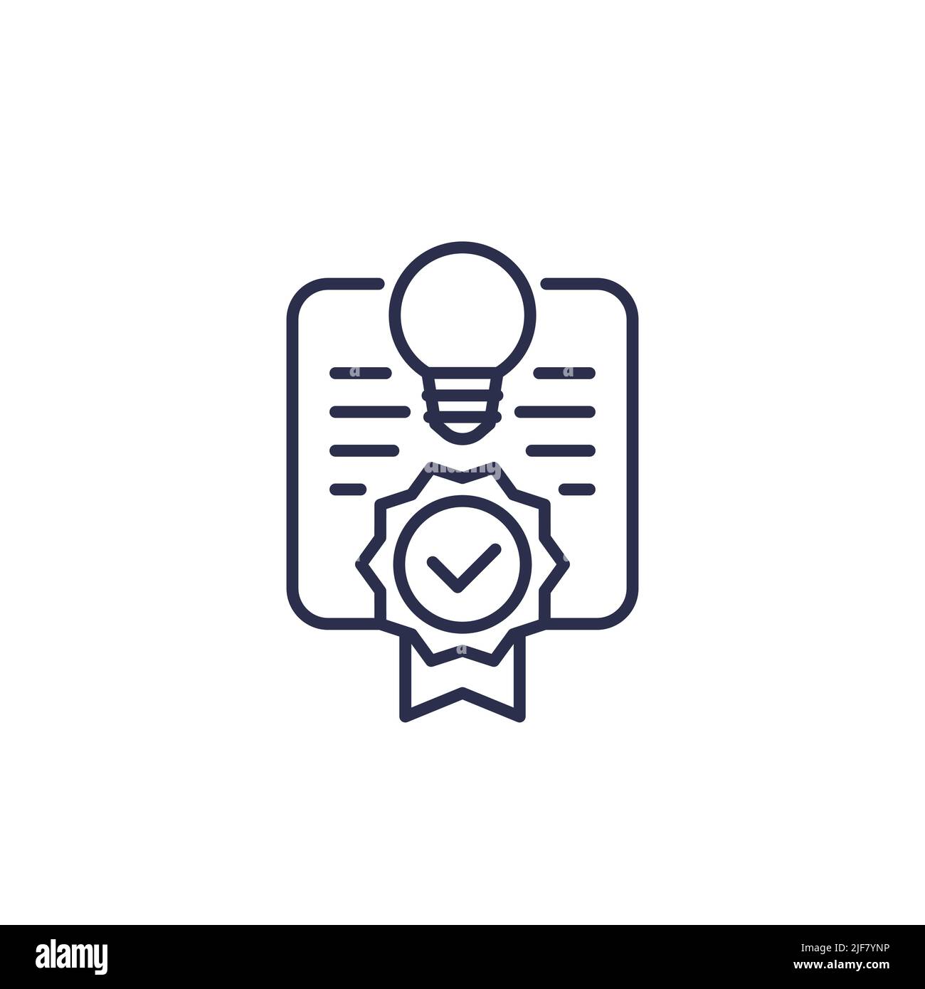 patent, certificate line icon on white, vector Stock Vector Image & Art ...
