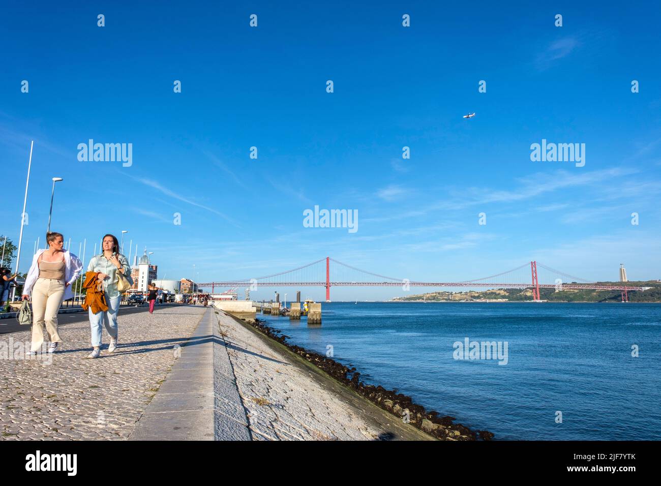 The city of Lisbon - Bridge of the 25 april - day of the revolution ...