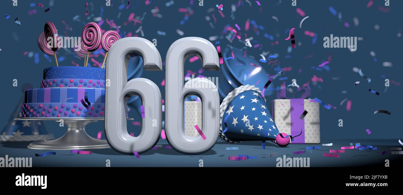 66 birthday cake hi-res stock photography and images - Alamy