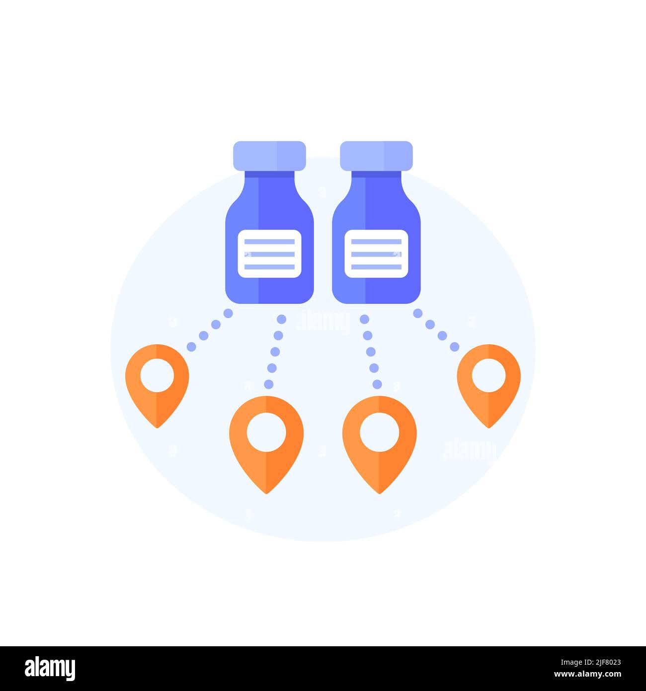 vaccine distribution and delivery vector design Stock Vector Image ...