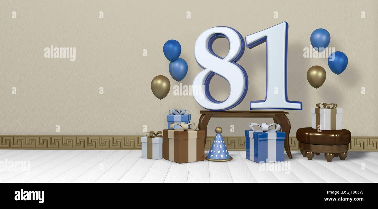 Happy birthday number 81 greeting hi-res stock photography and images ...