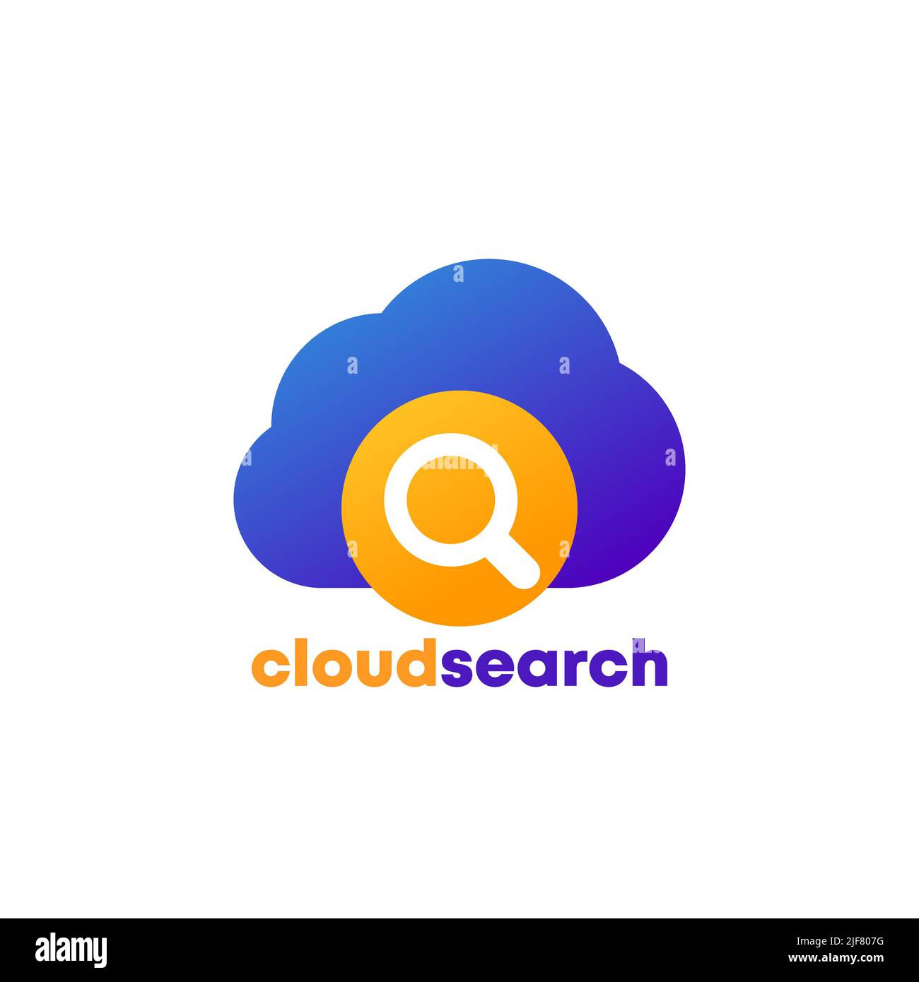cloud search logo icon on white, vector Stock Vector Image & Art - Alamy