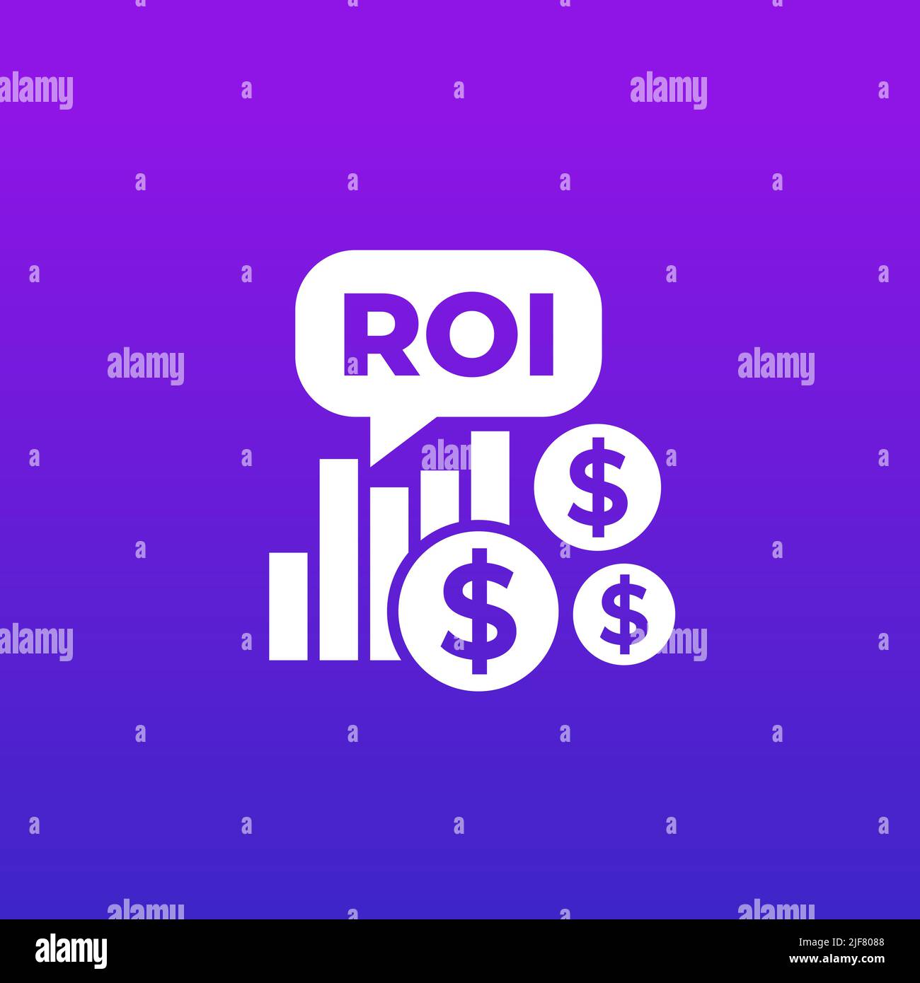 Icon return on investment Stock Vector Images - Alamy