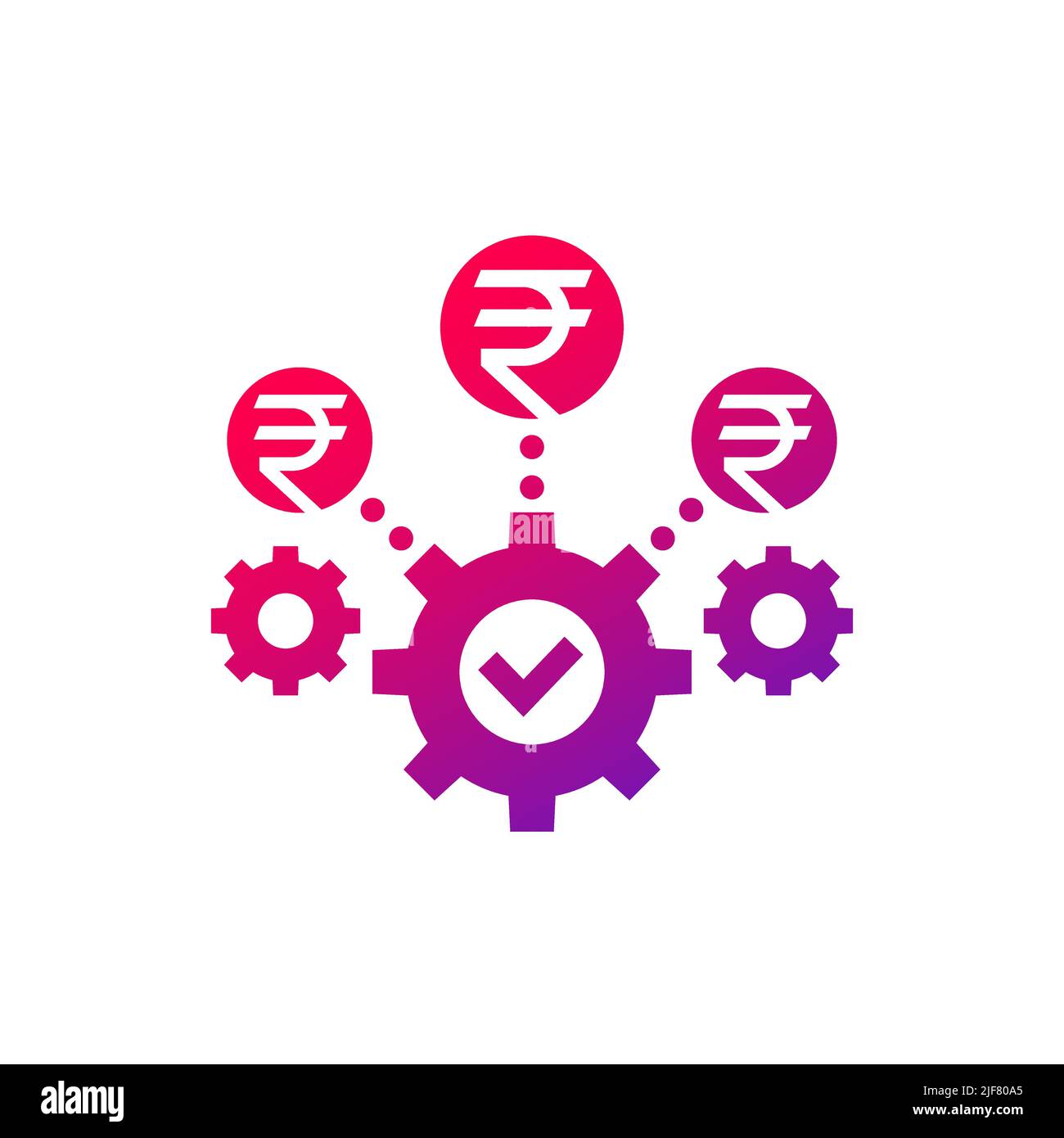 costs optimization and business efficiency icon Stock Vector Image ...