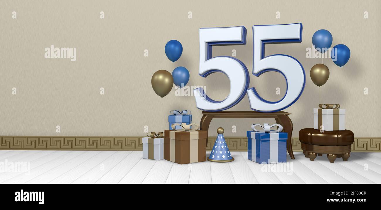 Happy birthday number 55 greeting hi-res stock photography and images ...