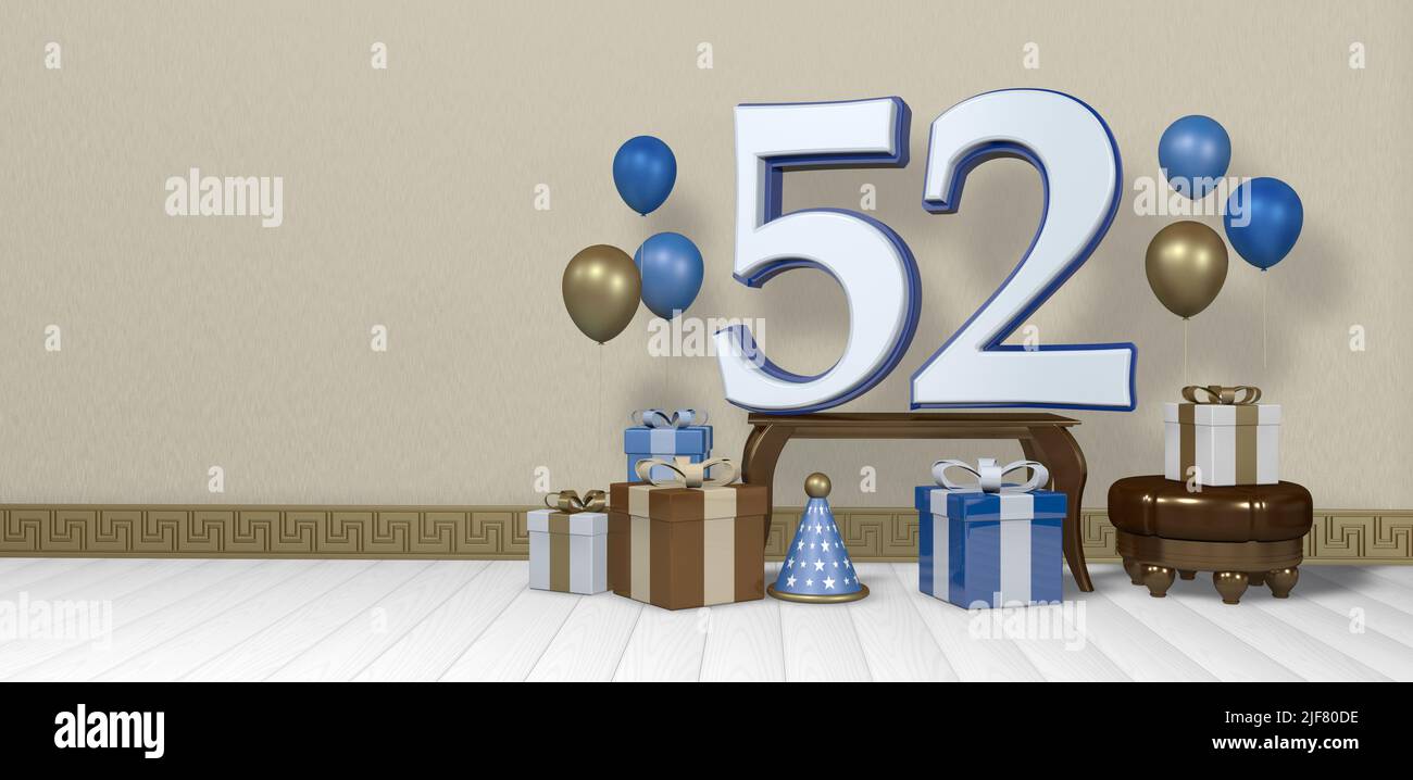 3d number 52 hi-res stock photography and images - Alamy