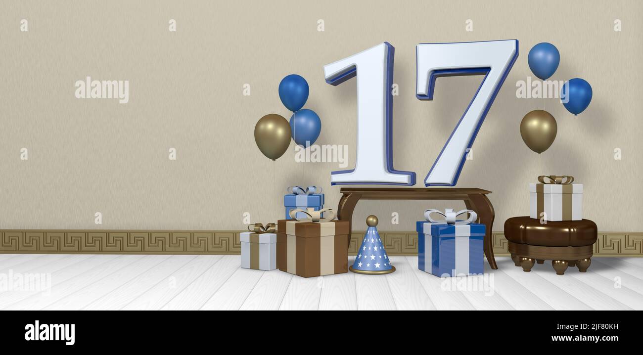 3d number 17 hi-res stock photography and images - Alamy