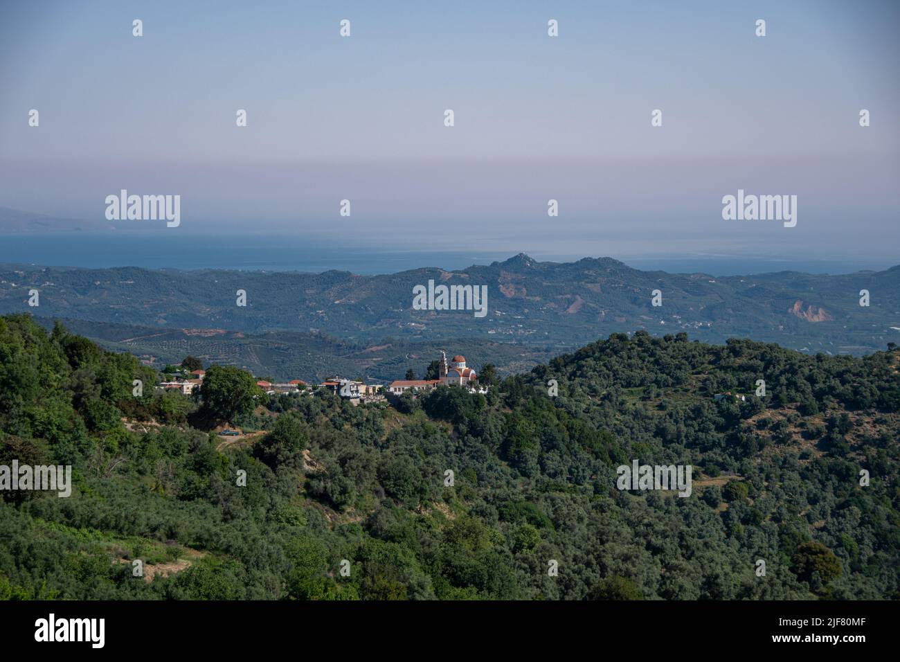 Panoramic landscape from the Greek island of Crete Stock Photo - Alamy