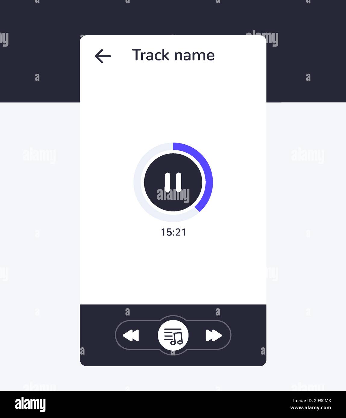 Audio player interface, mobile app design Stock Vector Image & Art - Alamy