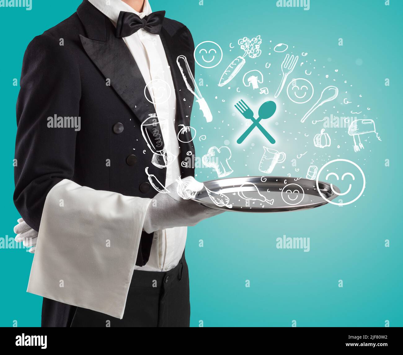 Silver service waiter serving spoon hi-res stock photography and images ...