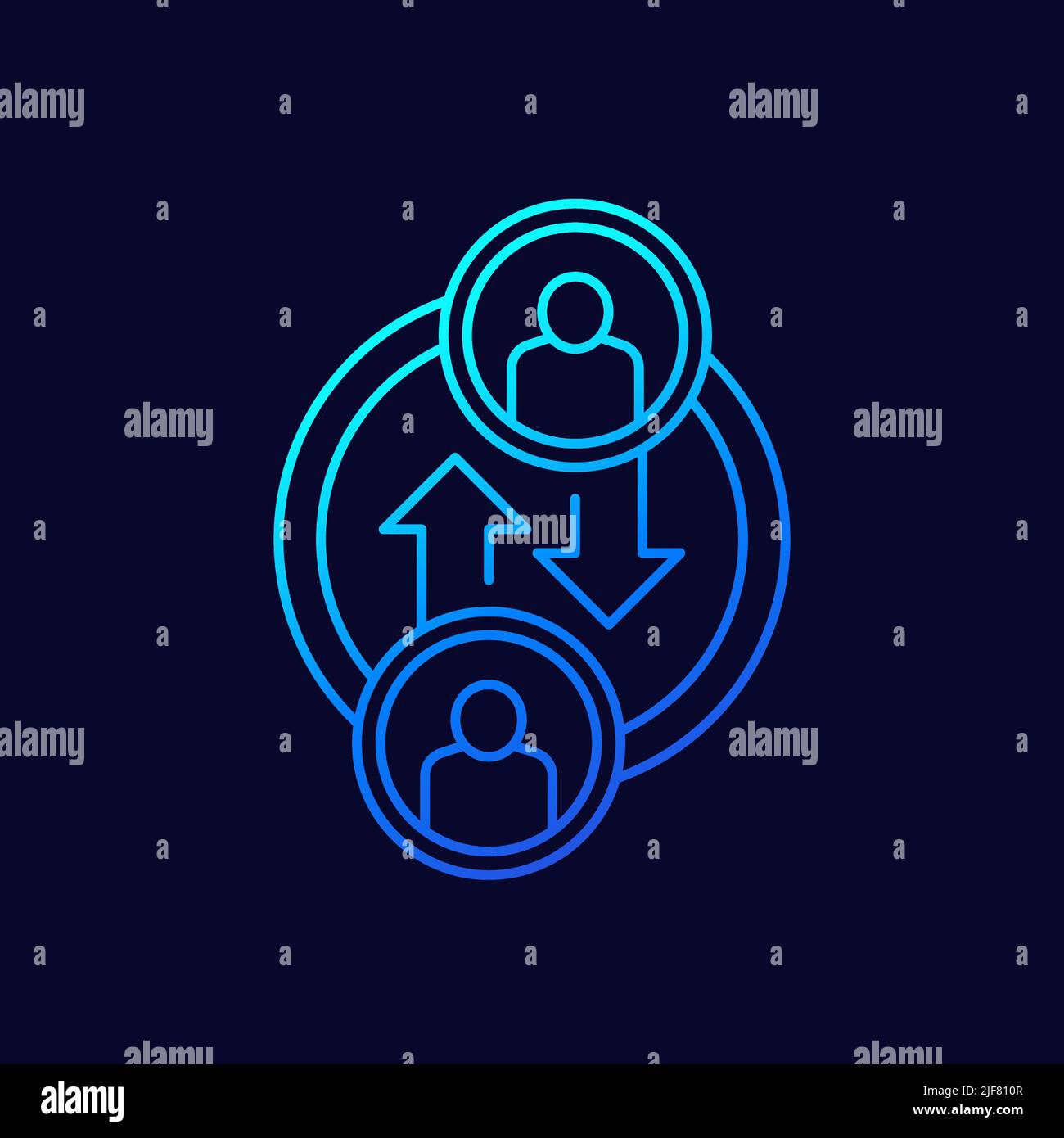 Staff rotation line icon, vector Stock Vector Image & Art - Alamy