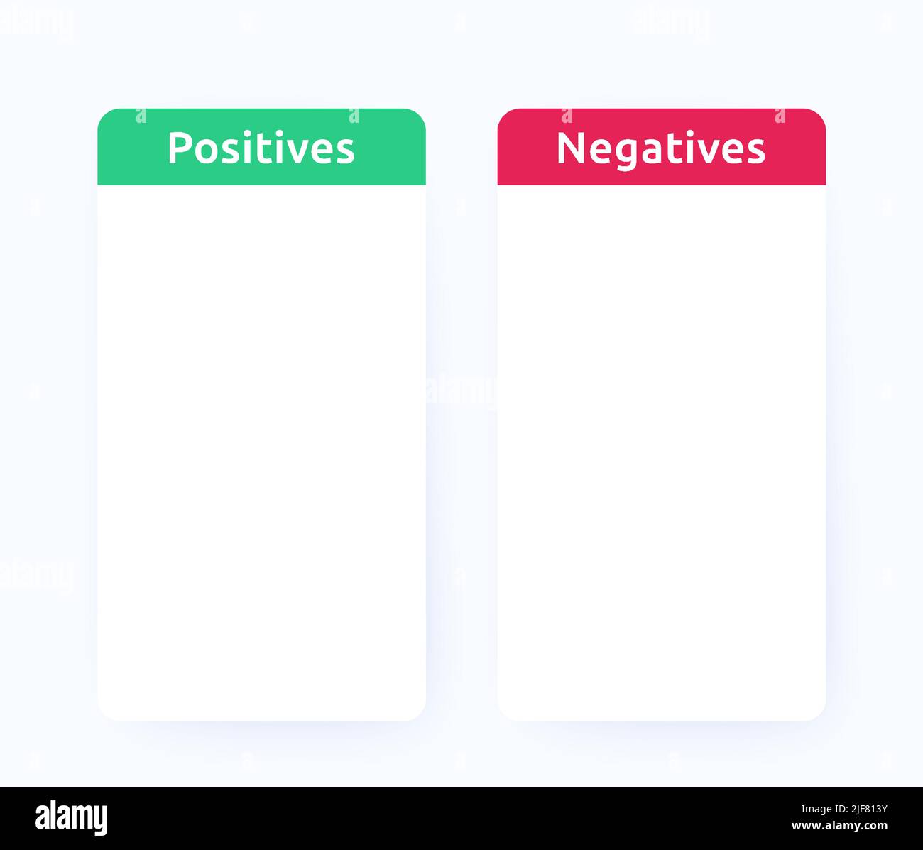 positive and negative comparison, vector design Stock Vector Image ...