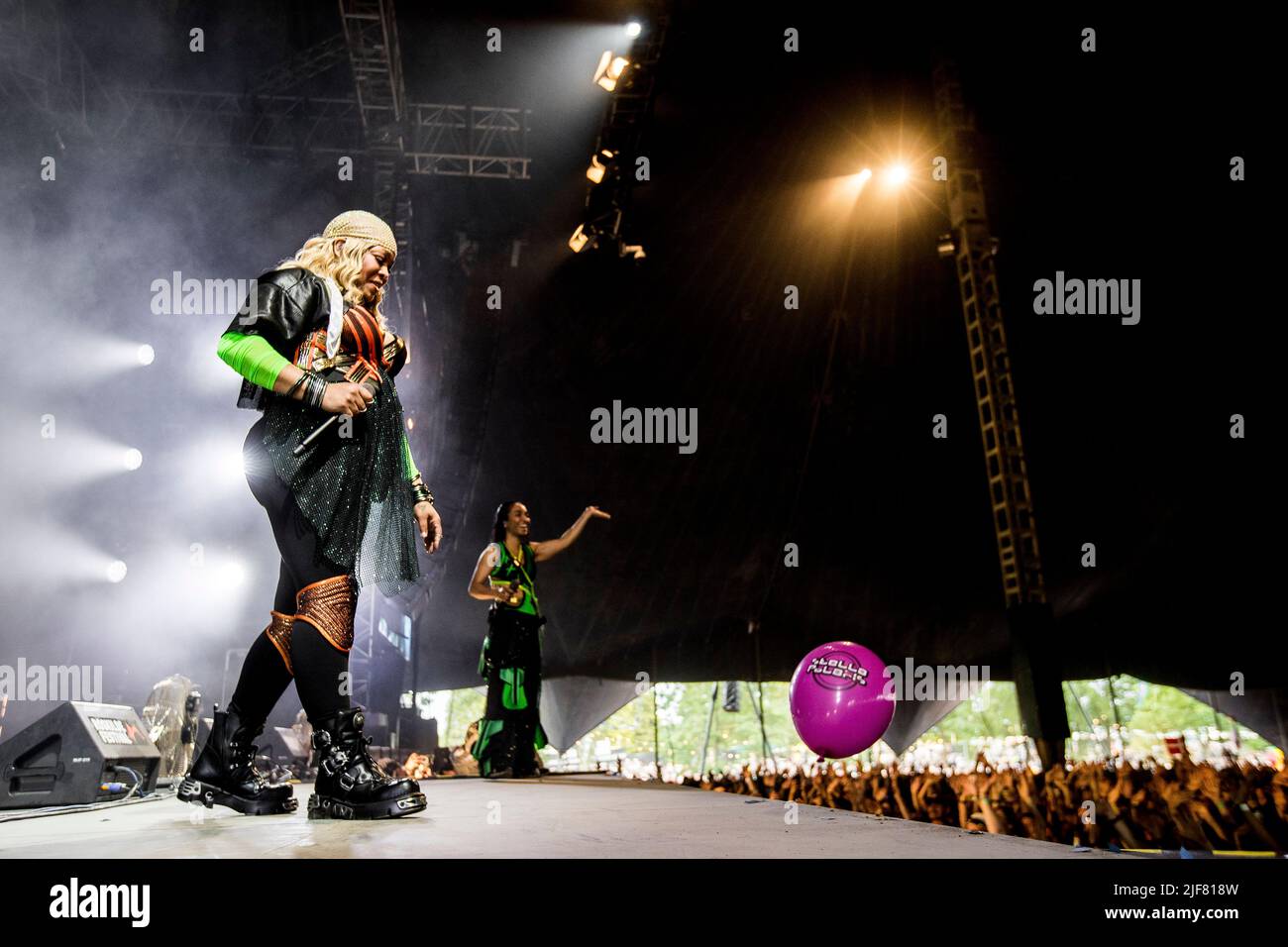 Roskilde, Denmark. 30th June, 2022. The American R&B group TLC performs ...