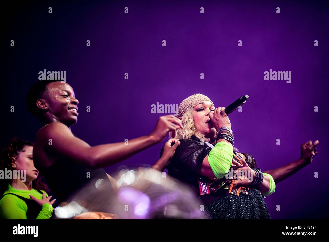 Roskilde, Denmark. 30th June, 2022. The American R&B group TLC performs ...