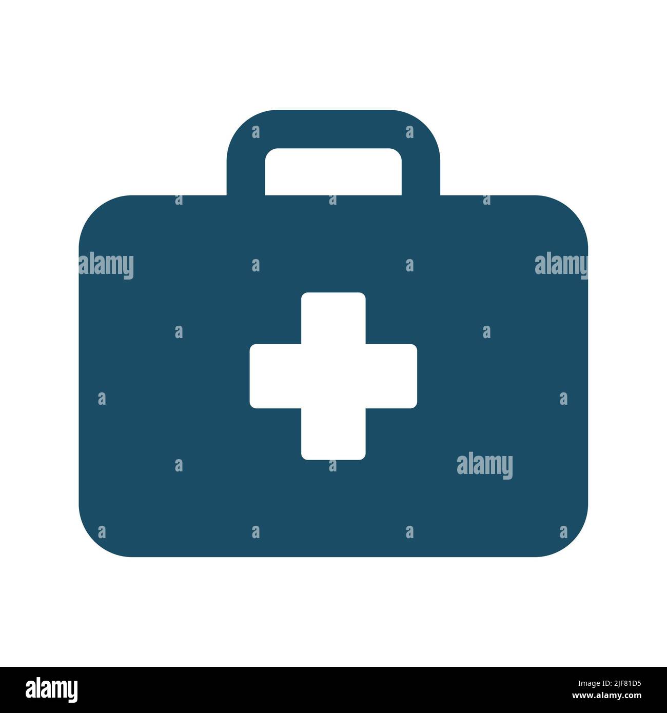 High quality dark blue first aid kit icon. Pictogram, icon set ...