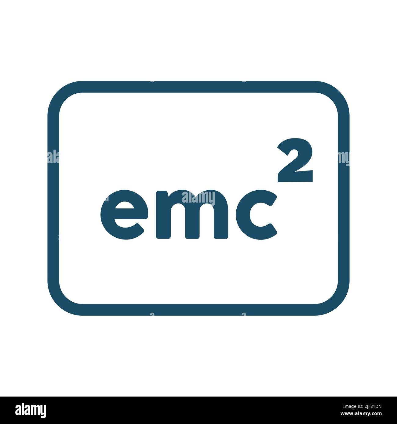 High quality dark blue emc2 mass formula icon. Pictogram, icon set ...