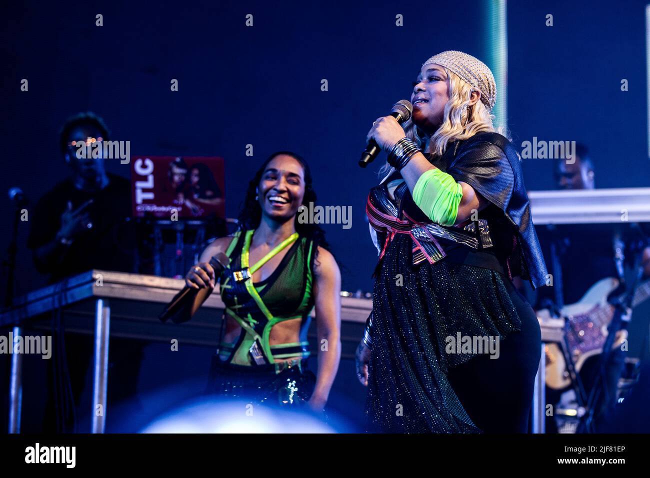 Roskilde, Denmark. 30th June, 2022. The American R&B group TLC performs ...