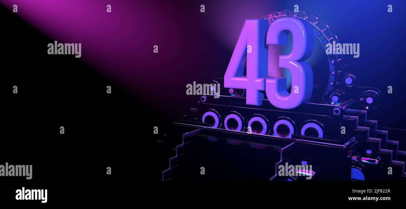 Modern red 43 number hi-res stock photography and images - Alamy