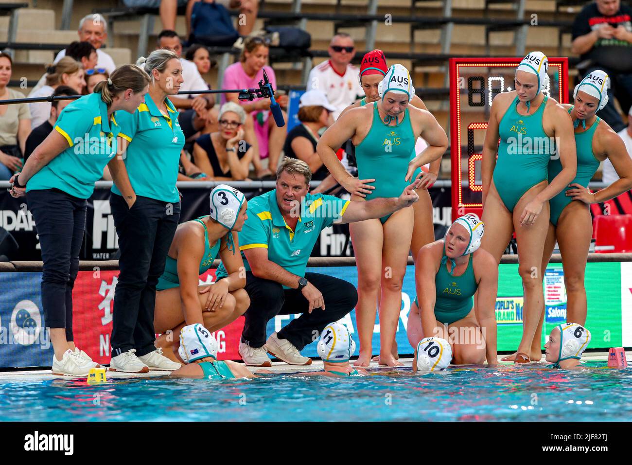 BUDAPEST, HUNGARY - JUNE 30: Tenealle Fasala of Australia, Head coach ...