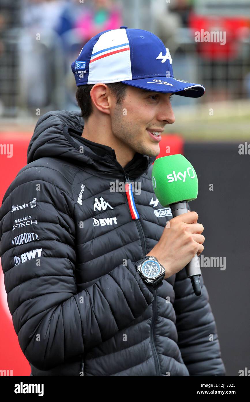 Esteban Ocon (FRA) Alpine F1 Team. British Grand Prix, Thursday 30th June 2022. Silverstone ...