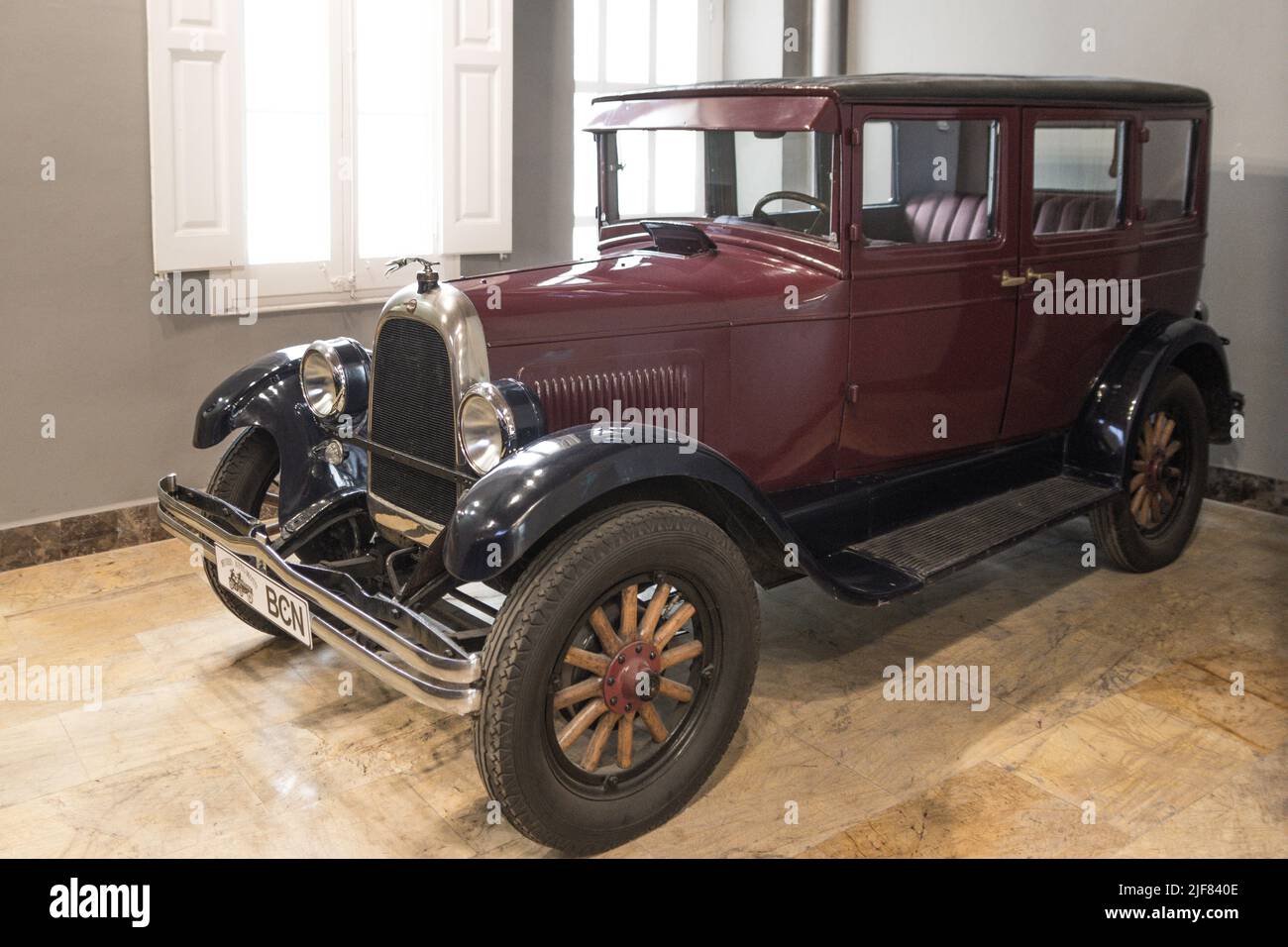 Classic and historic car parked in the museum. Whippet 96A Stock Photo ...