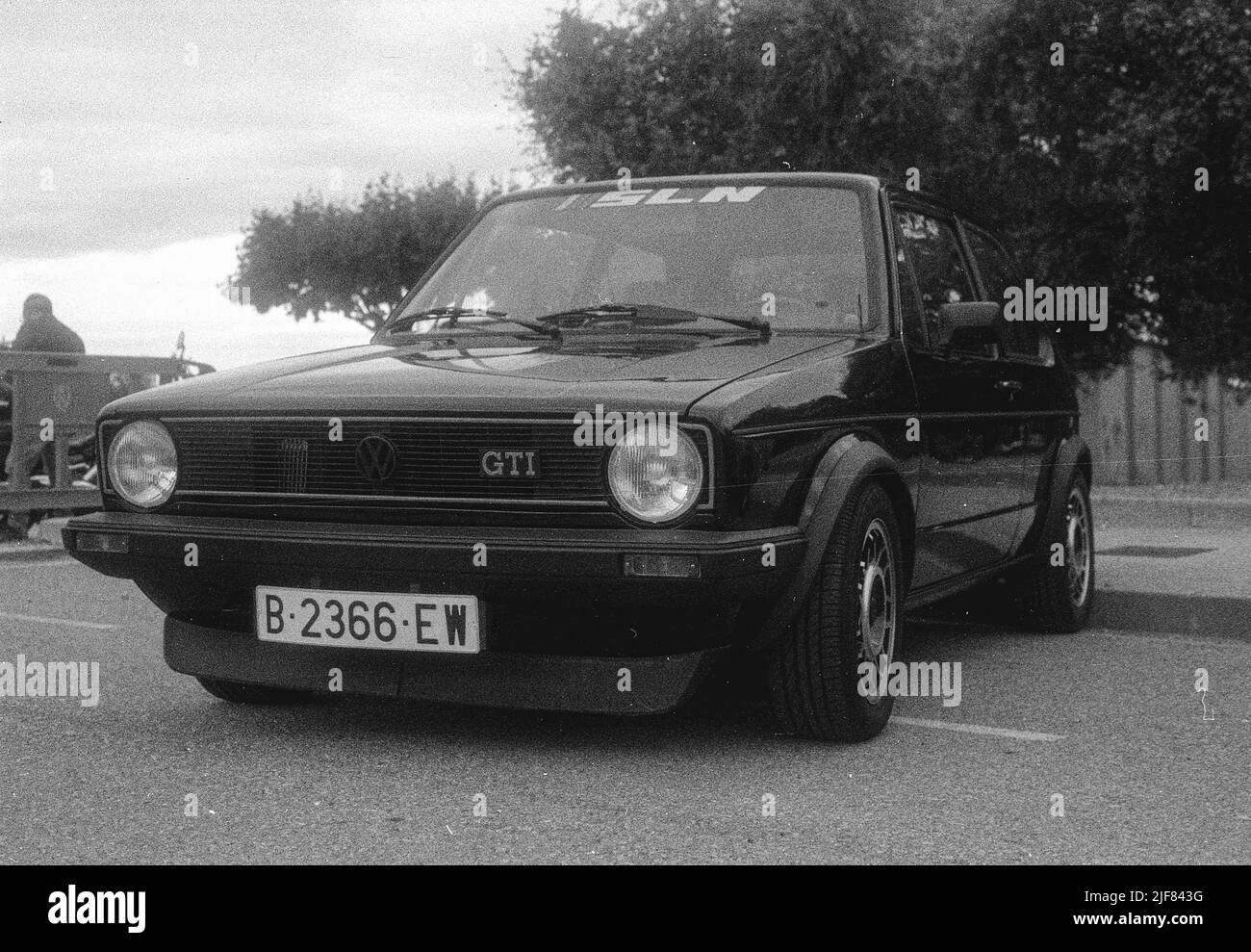 Classic german car in the asphalt rally. Volkswagen Golf Mk 1 Stock ...