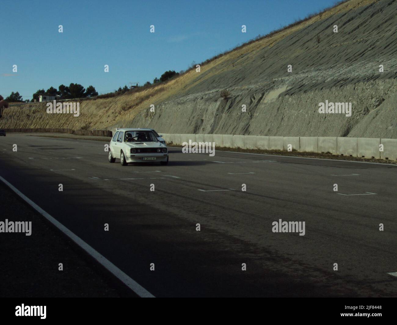 Classic german car in the asphalt rally. Volkswagen Golf Mk 2 Stock ...