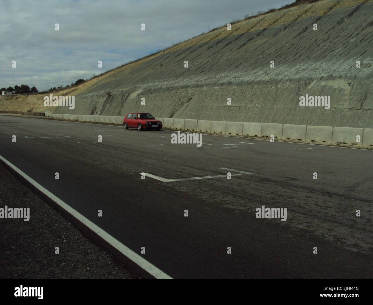 Classic german car in the asphalt rally. Volkswagen Golf Mk 2 Stock ...